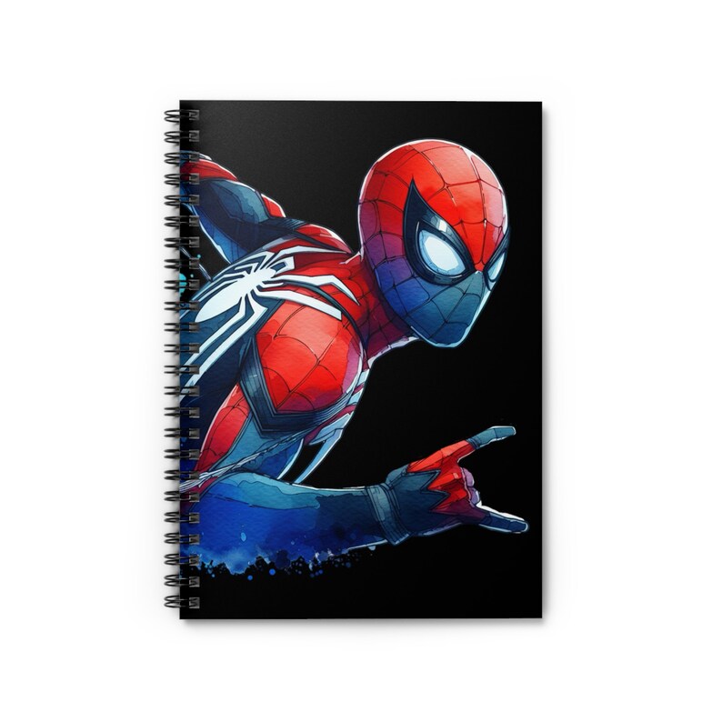 Rock on Spiderman Spiral Notebook Ruled Line - Etsy