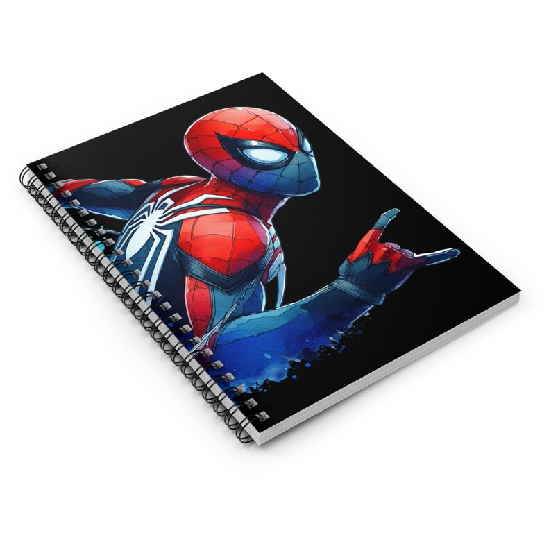 Rock on Spiderman Spiral Notebook Ruled Line - Etsy