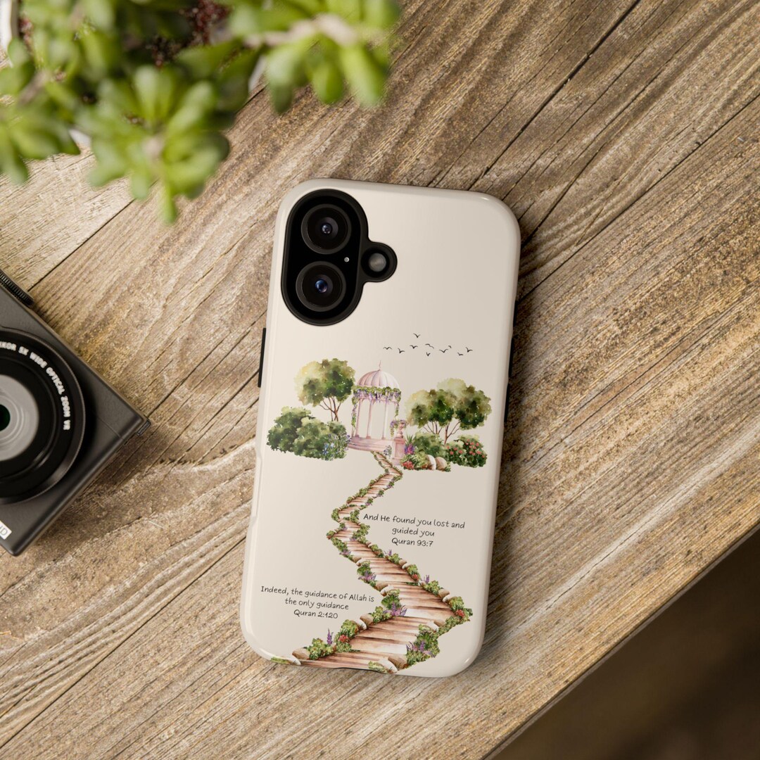 Islamic Garden Pathway Phone Case: Quran Verse, Daily Motivation - Etsy