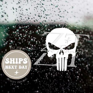 The Punisher Decal / Punisher Skull Sticker / Vinyl Decals - Etsy