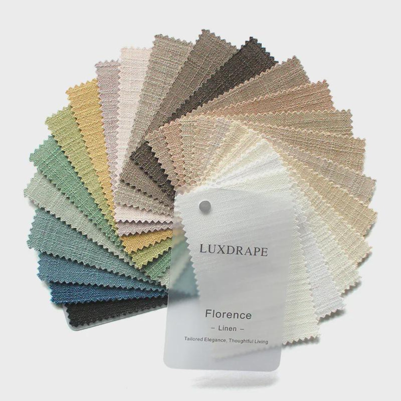 Linen Fabric Samples for Custom Curtains, 24-color Drapery Booklet ...