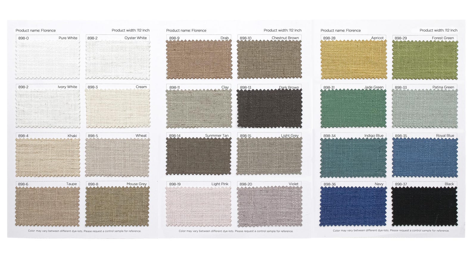 Linen Fabric Samples for Custom Curtains, 24-color Drapery Booklet ...
