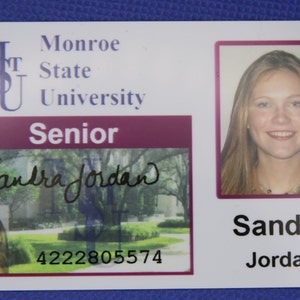 Custom Photo ID Badge With Optional Attachment - Personalized Name Tag ...