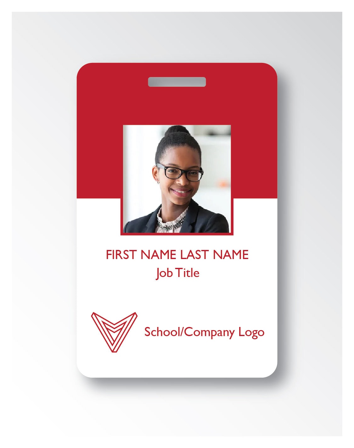 Custom Photo ID Badge With Optional Attachment - Personalized Name Tag ...