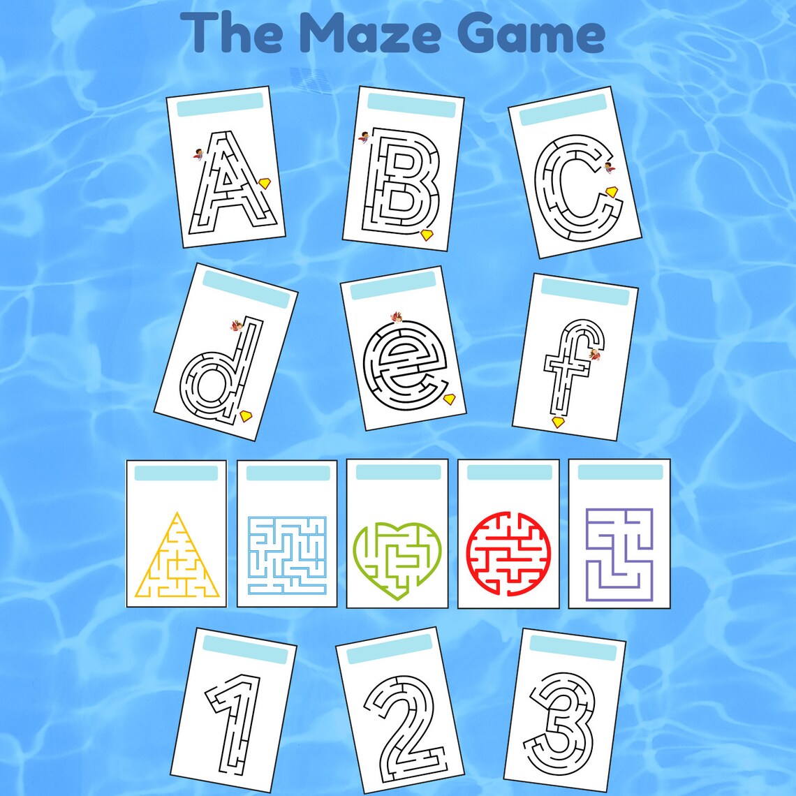 The Maze Game MAZES, MAZES, MAZES Letters, Numbers, Shapes 100 Mazes ...