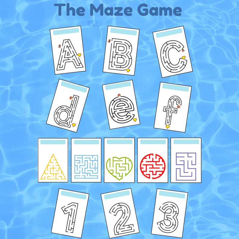 The Maze Game MAZES, MAZES, MAZES Letters, Numbers, Shapes 100 Mazes ...