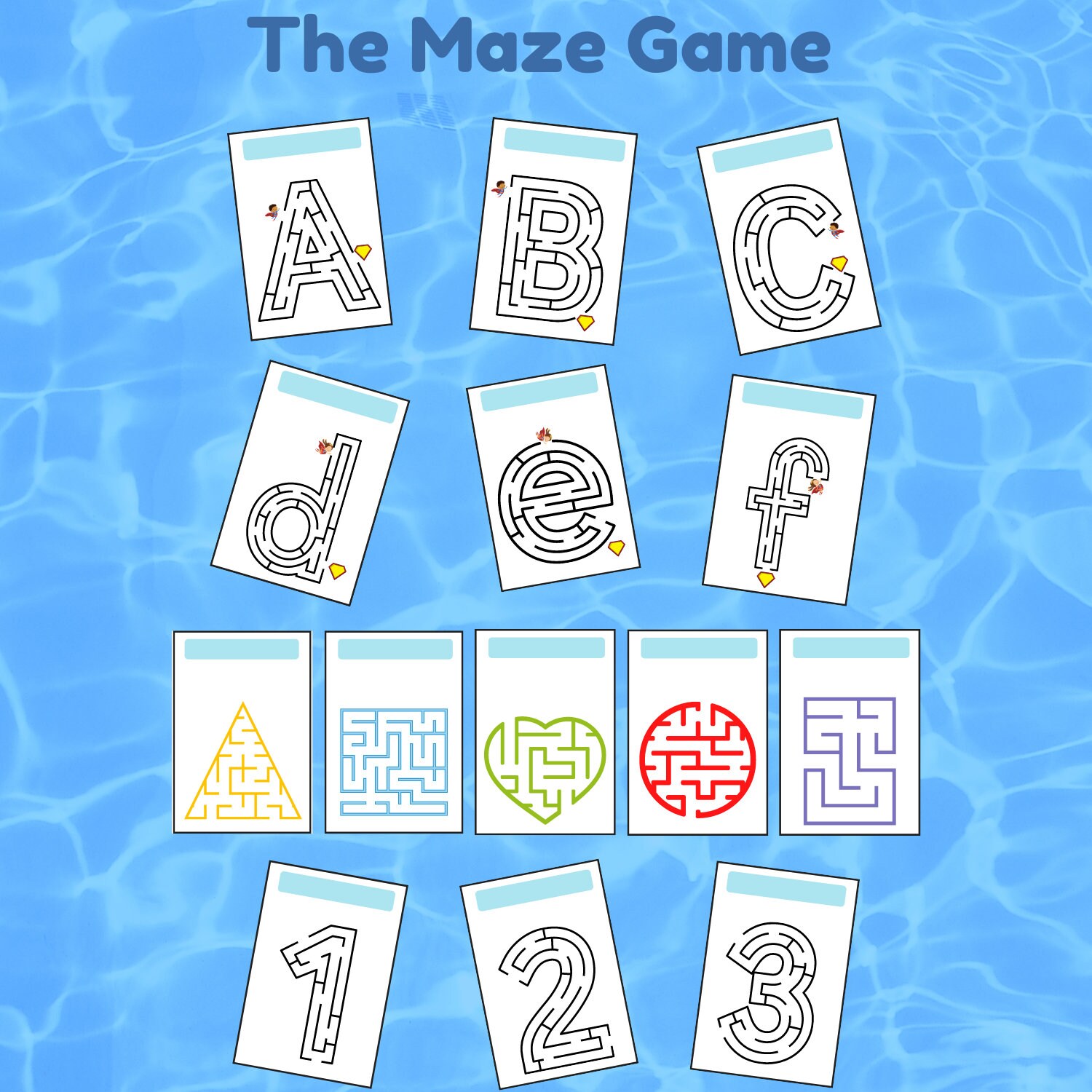 The Maze Game MAZES, MAZES, MAZES Letters, Numbers, Shapes 100 Mazes ...