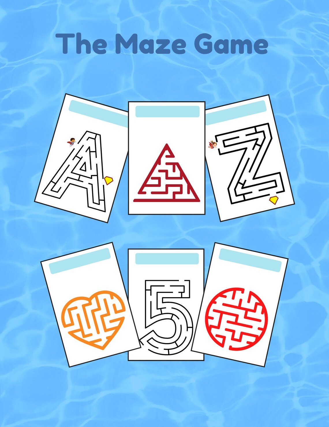 The Maze Game MAZES, MAZES, MAZES Letters, Numbers, Shapes 100 Mazes ...