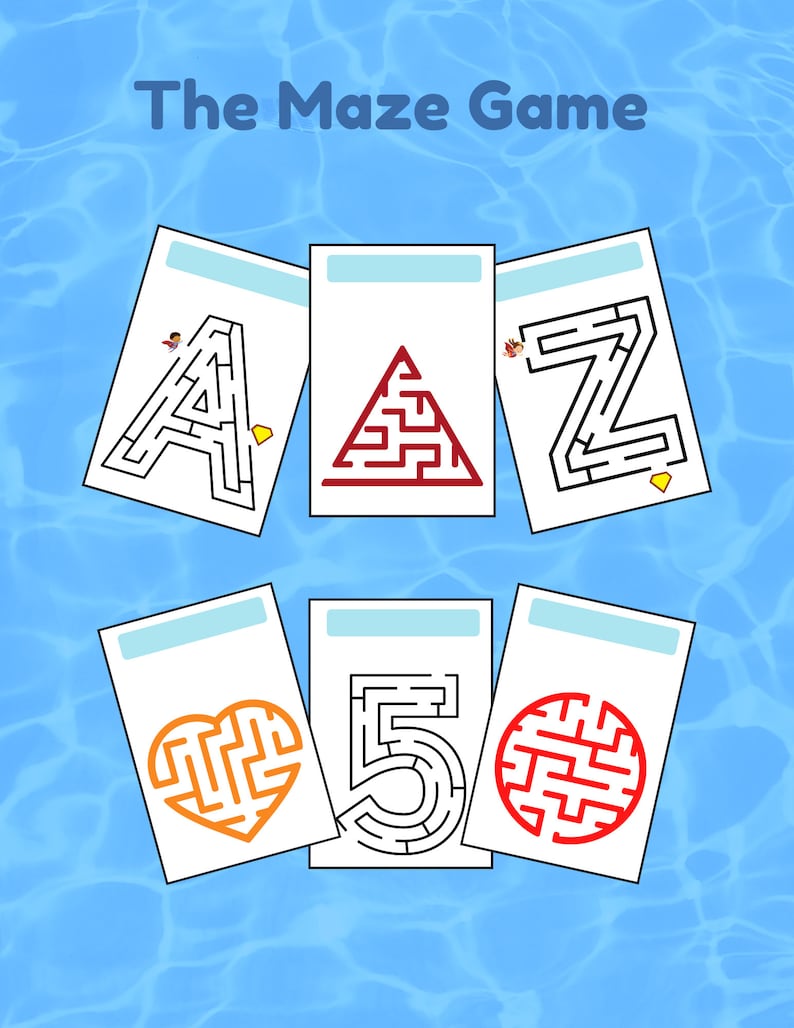 The Maze Game MAZES, MAZES, MAZES Letters, Numbers, Shapes 100 Mazes ...