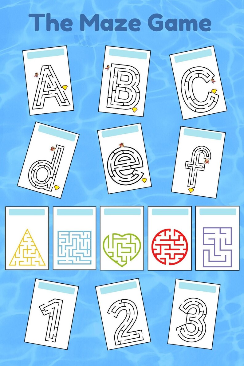The Maze Game MAZES, MAZES, MAZES Letters, Numbers, Shapes 100 Mazes ...