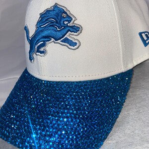 Detroit Lions Rhinestone Hat - White - Etsy