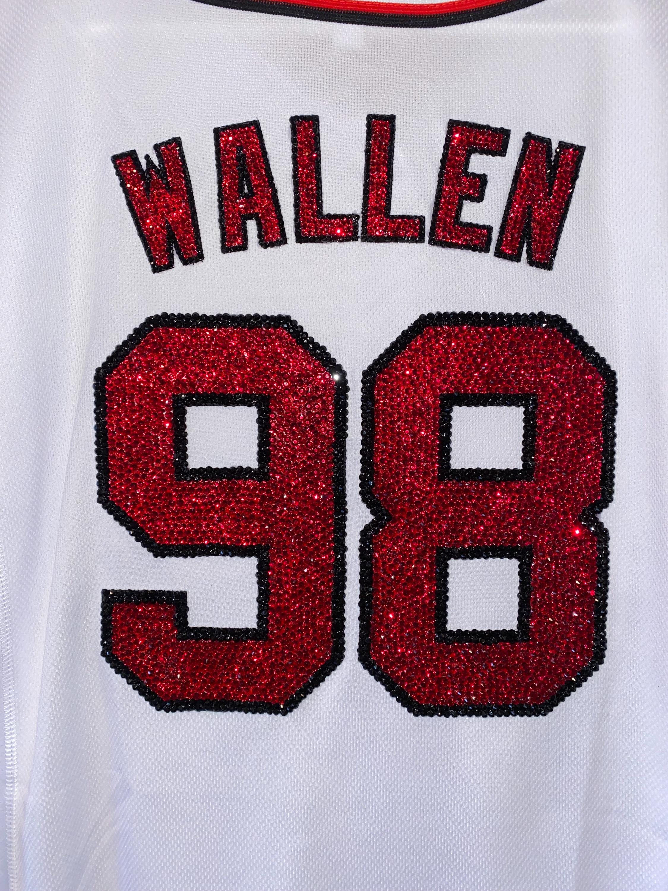 Rhinestone Morgan Wallen 98 Braves Jersey - White! - Personalization ...
