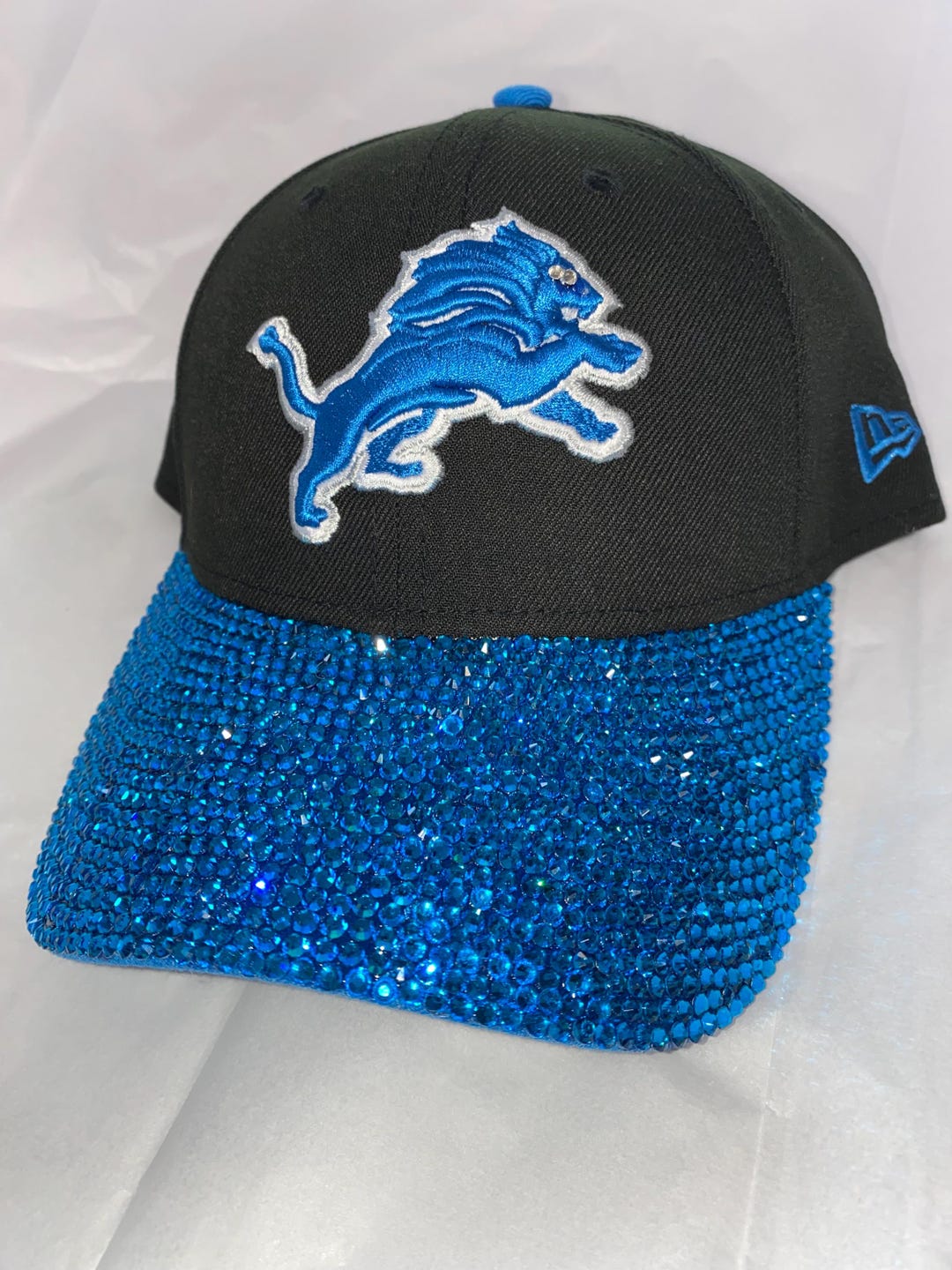 Detroit Lions Rhinestone - Black Adjustable Hat - Etsy