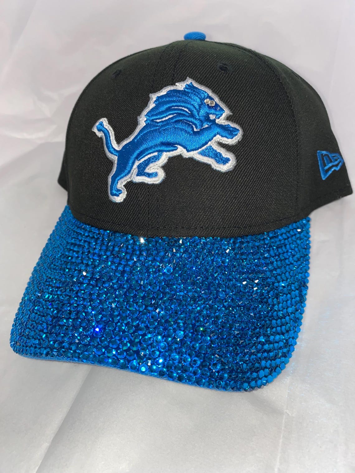 Detroit Lions Rhinestone - Black Adjustable Hat - Etsy