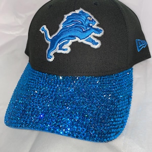 Detroit Lions Rhinestone - Black Adjustable Hat - Etsy