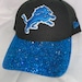 Detroit Lions Rhinestone - Black Adjustable Hat - Etsy