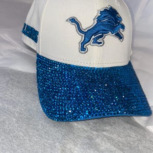 Detroit Lions Rhinestone Hat - White - Etsy