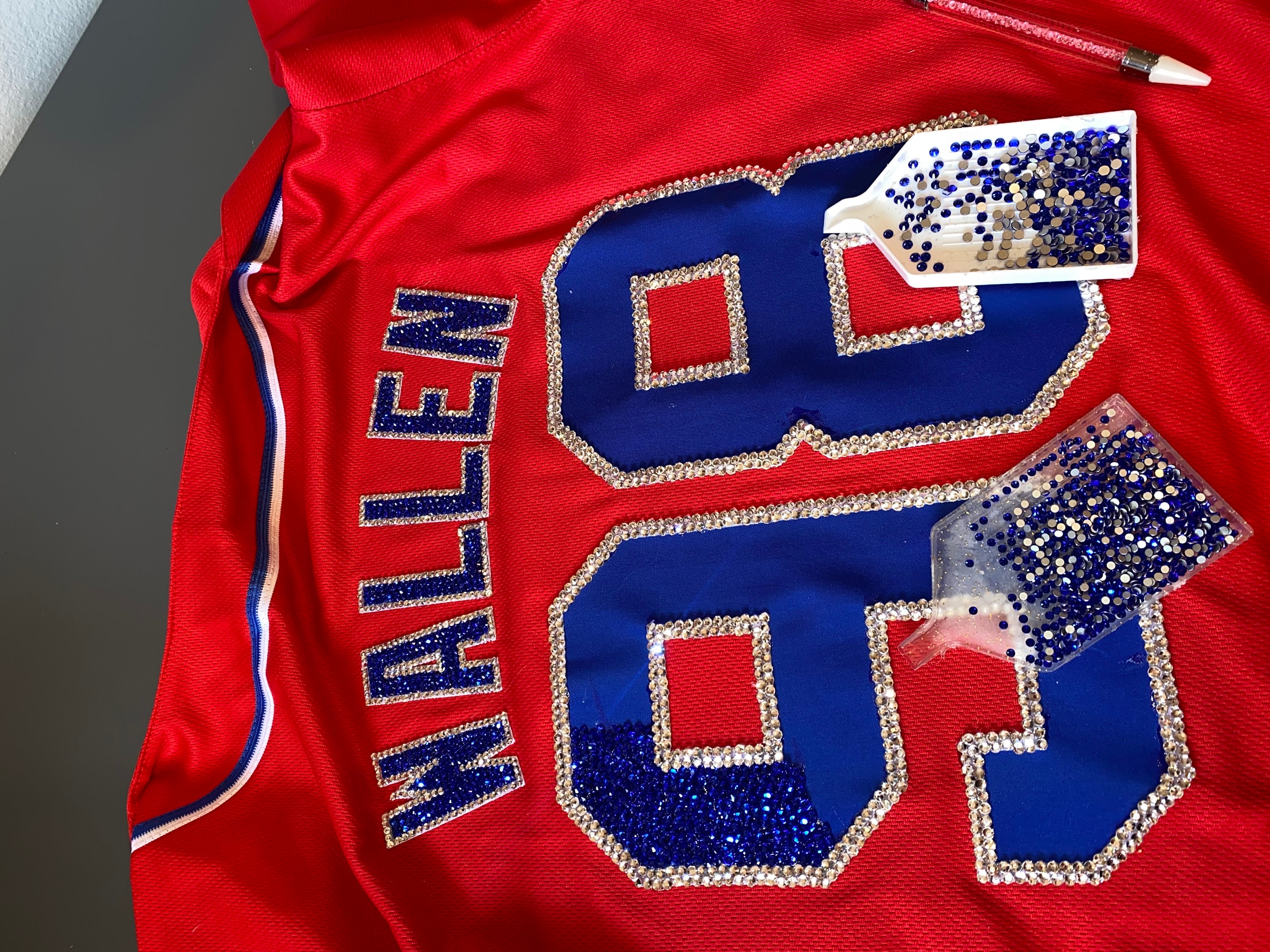 Red Rhinestone Morgan Wallen 98 Braves Jersey. - Personalization ...