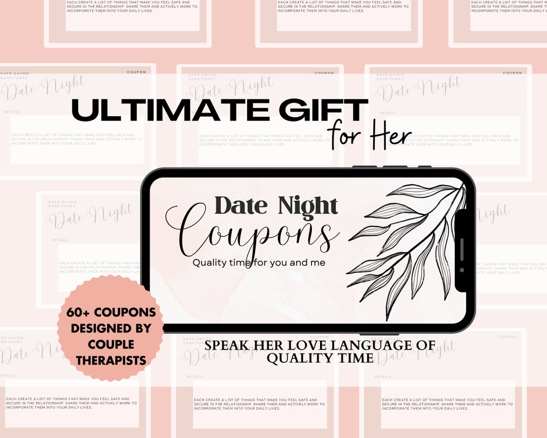 Ultimate DATE NIGHT COUPONS Printable Love Coupons Romantic Coupons ...