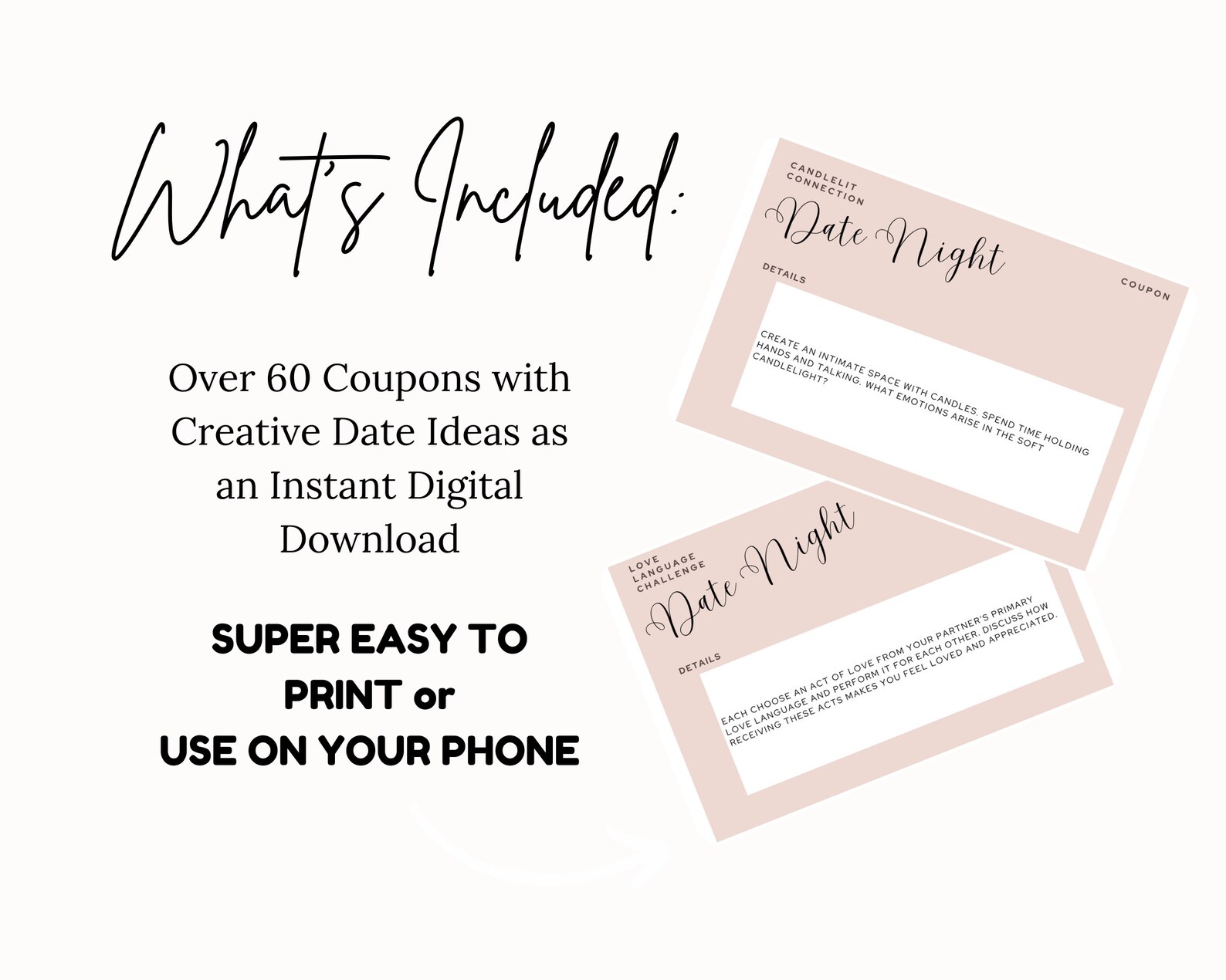 Ultimate DATE NIGHT COUPONS Printable Love Coupons Romantic Coupons ...