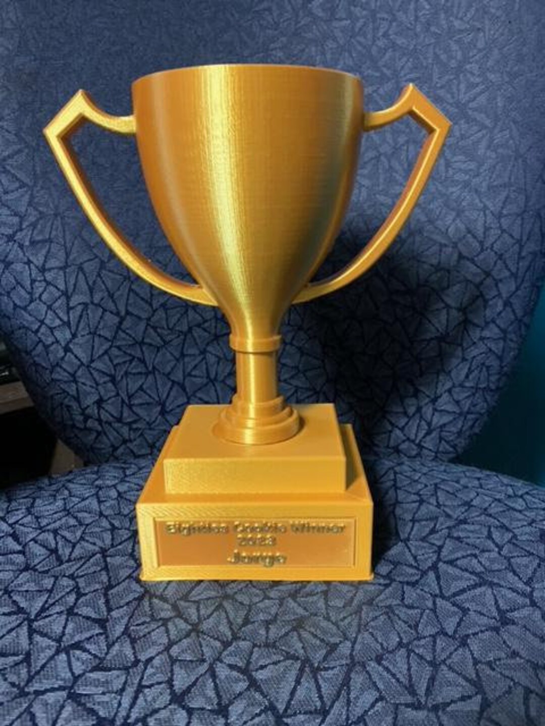 3D Printed Award Trophy Custom Name Plate Included - Etsy