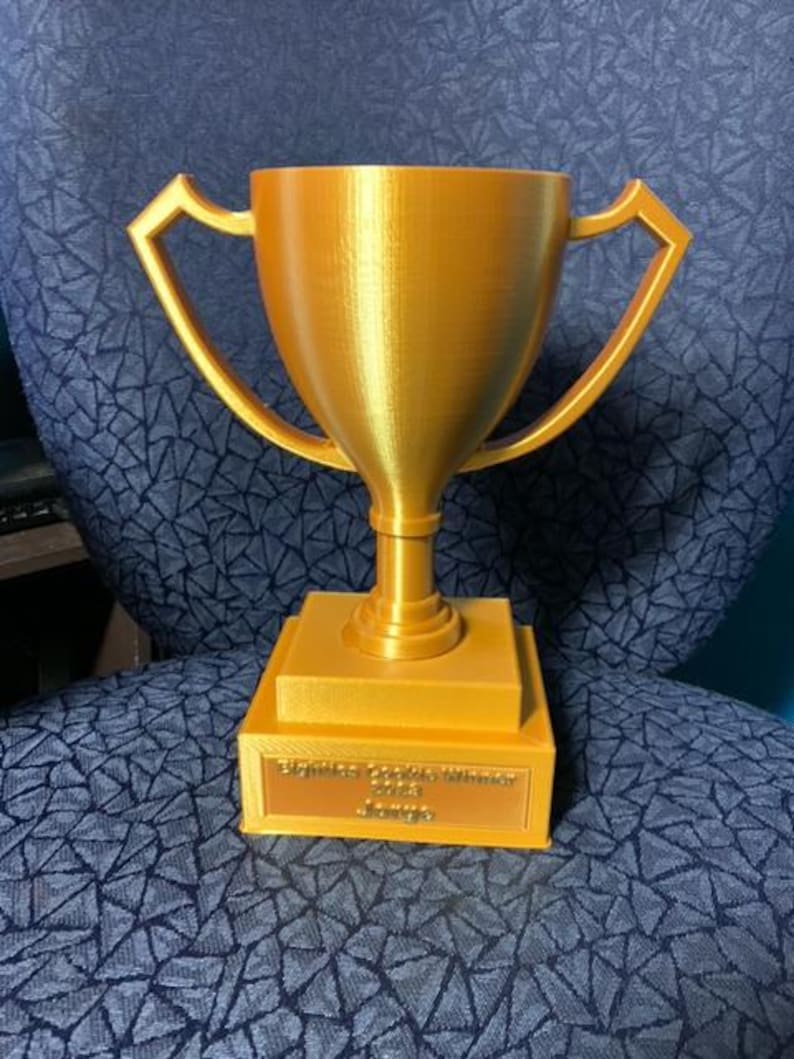 3D Printed Award Trophy Custom Name Plate Included - Etsy