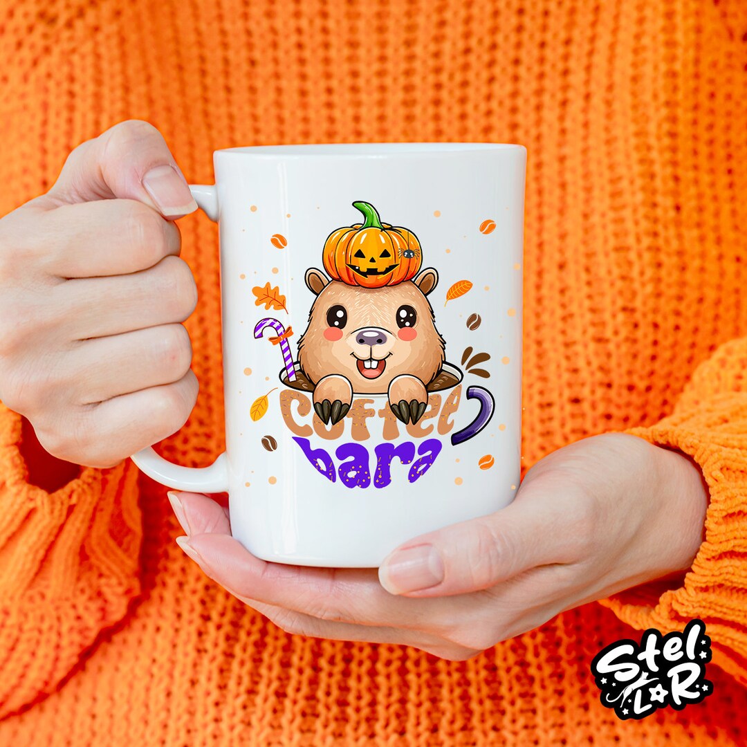 Coffeebara Png, Capybara Png, Capybara Digital, Halloween Capybara ...