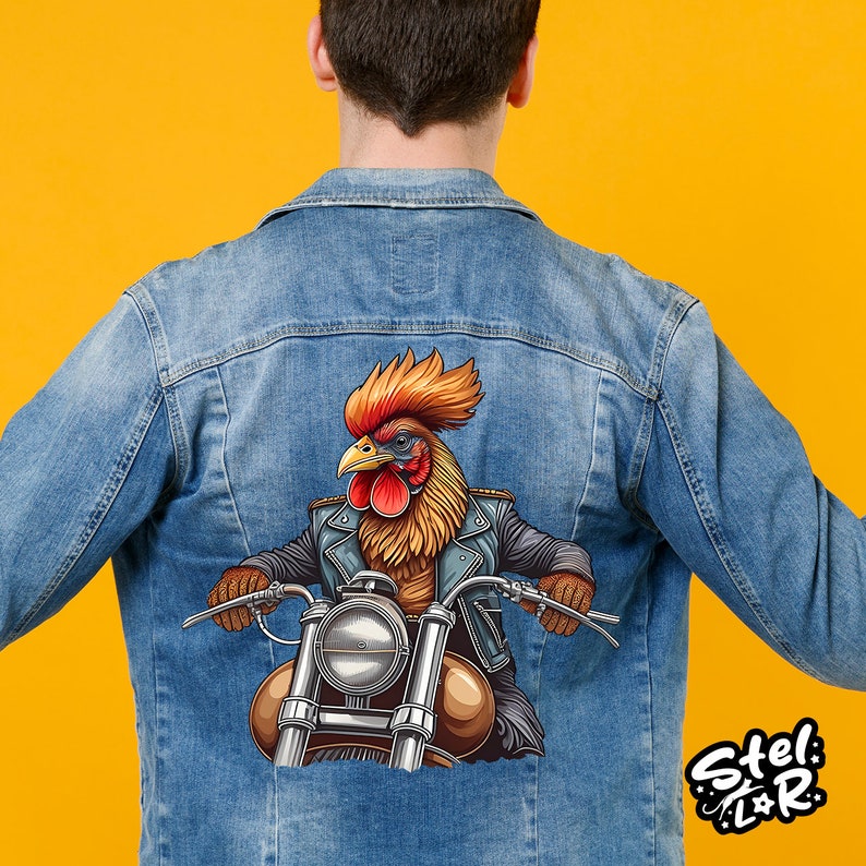 4 Rooster Big Bikes Clipart Bundle, Chicken Animal PNG, High-quality ...