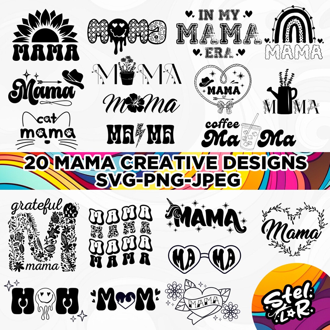 Mama SVG Bundle, Mom Life SVG, Mother's Day Gift, Mama Bundle Svg ...