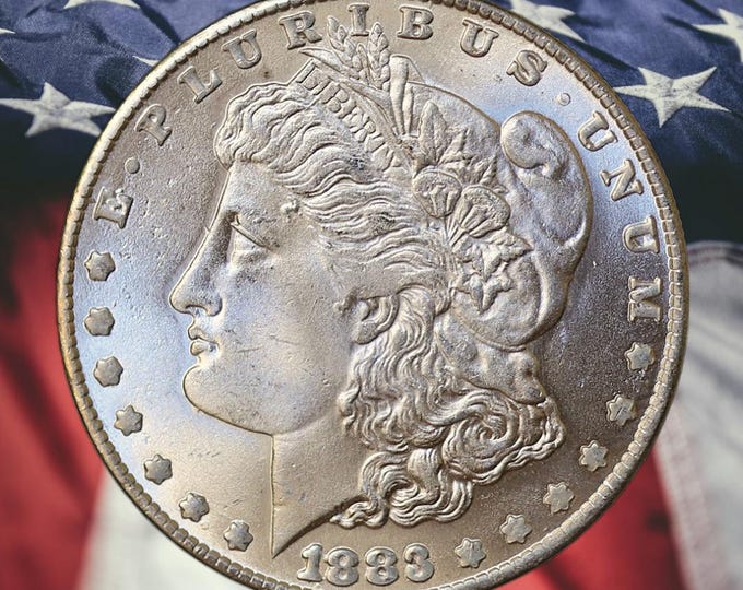 1883-S Morgan Dollar Silver Plated Coin Modern RESTRIKE Token ...