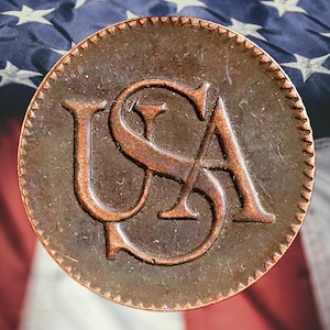 1785 Bar Copper Cent Token Early American / Colonial Coin - Circulated ...