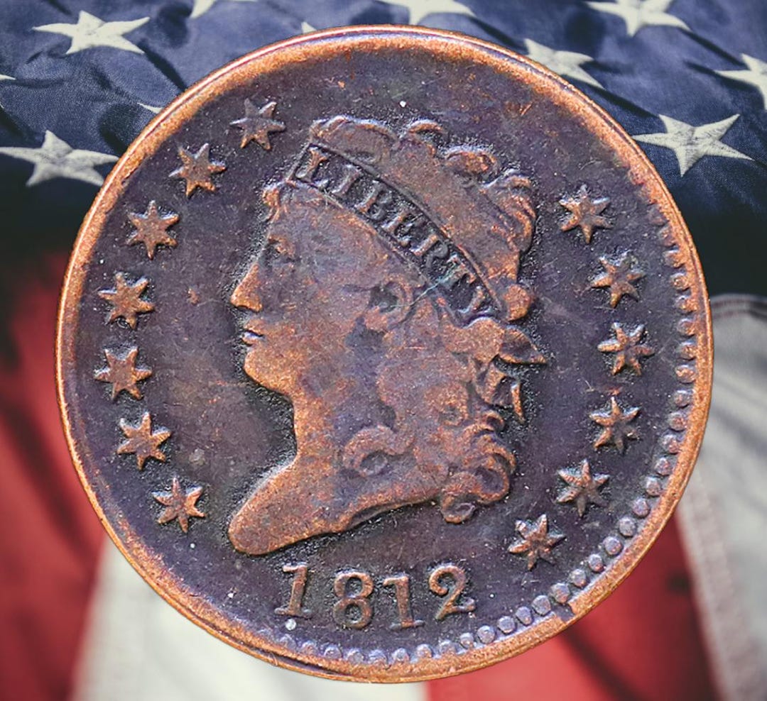 1812 Classic Head Large Cent Copper Coin - Circulated - Etsy