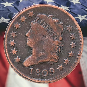 1809 Classic Head Large Cent Copper Coin - Circulated - Etsy