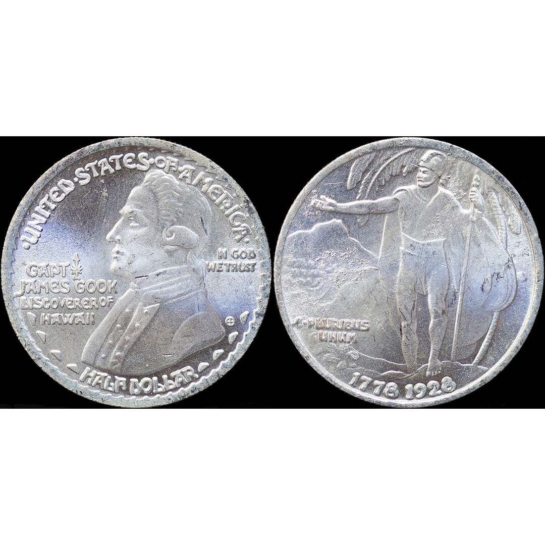 1928 Hawaiian Commemorative Half Dollar Silver Plated Coin ...