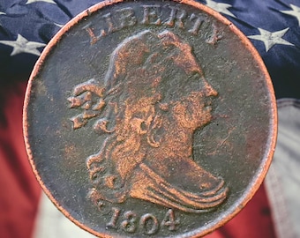 1804 Draped Bust Large Cent Copper Coin - Circulated - Etsy