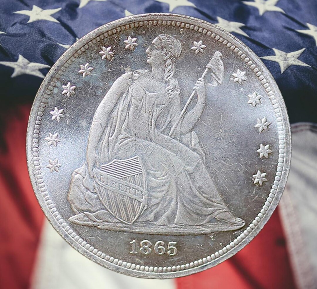 1865 Seated Liberty Dollar Silver Plated Coin - Uncirculated - Etsy