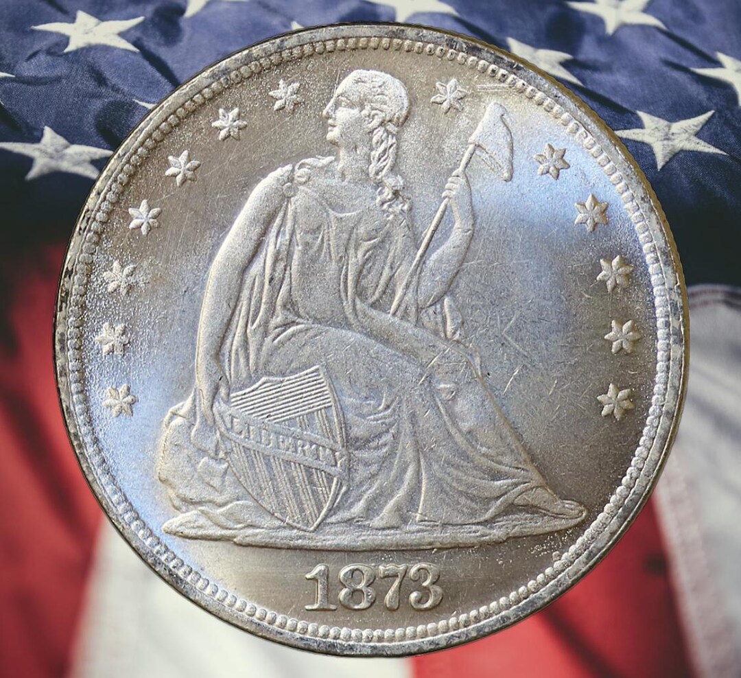 1873-CC Seated Liberty Dollar Silver Plated Coin - Uncirculated - Etsy