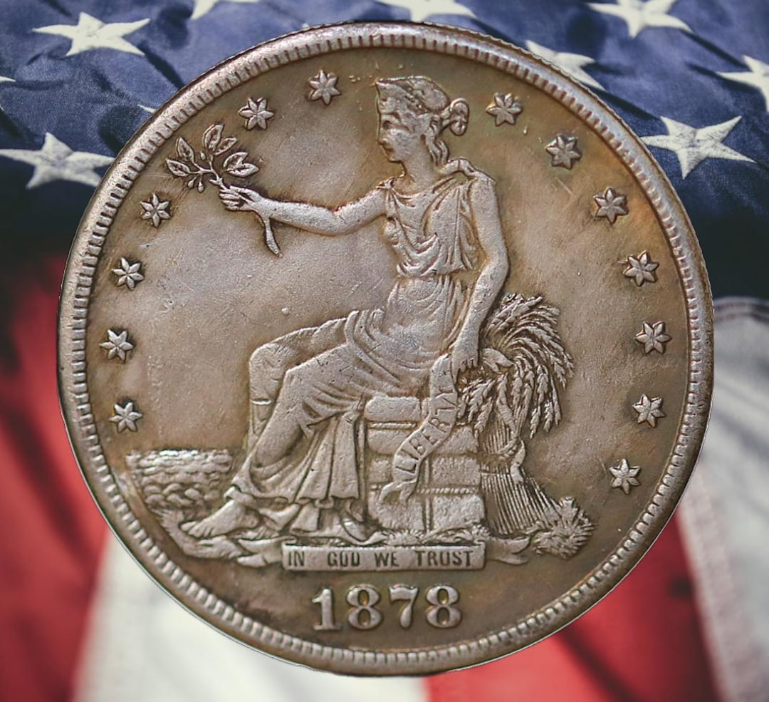 1878-CC Trade Dollar Silver Plated Coin - Circulated - Etsy