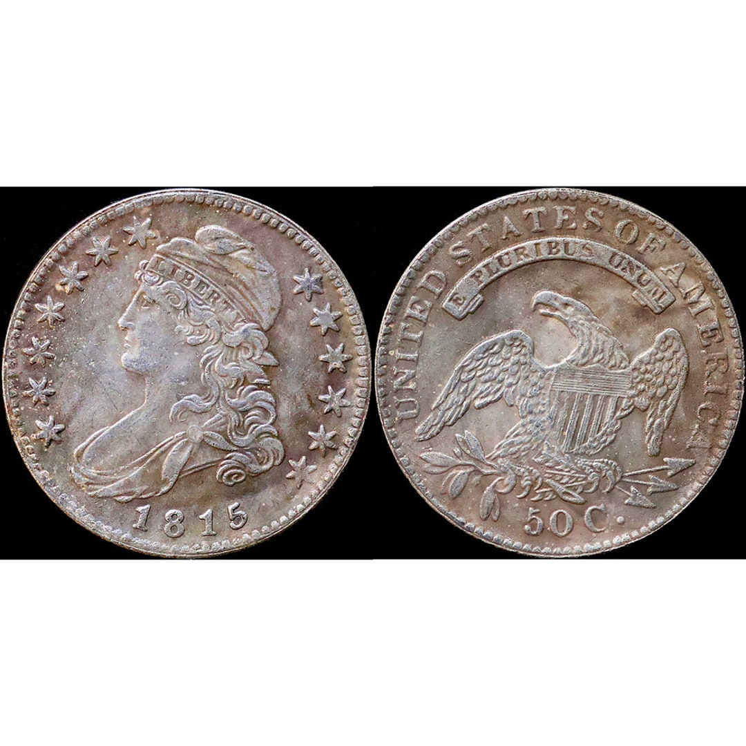 1815 Capped Bust Half Dollar Silver Plated Coin - Circulated - Etsy