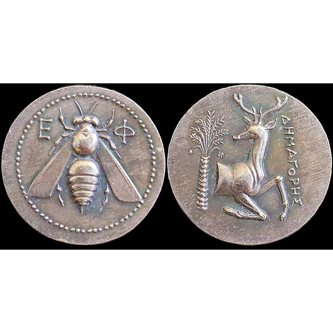 405-390 BC Ancient Greece Ionia, Ephesos Bee Coin Silver Plated ...