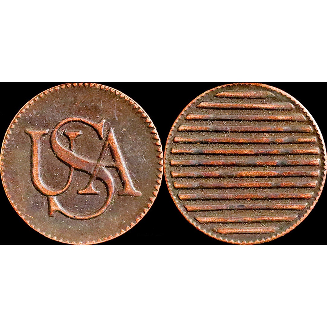 1785 Bar Copper Cent Token Early American / Colonial Coin - Circulated ...