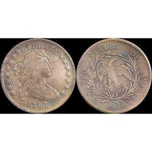 1797 Draped Bust Dollar Small Eagle Silver Plated Coin - Circulated - Etsy