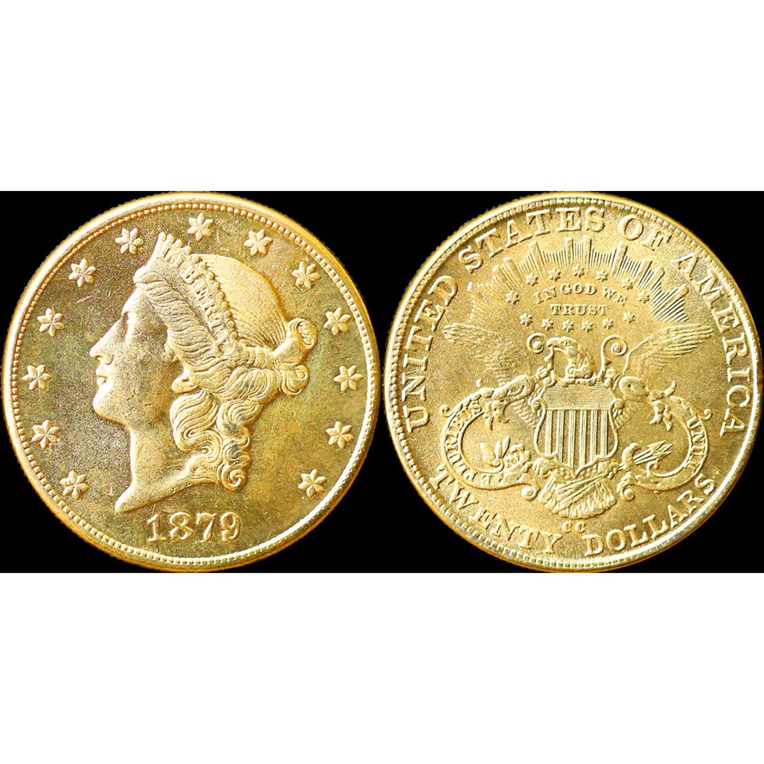 1879-CC Twenty Dollar Liberty Gold Double Eagle Gold Plated Coin - Uncirculated - Etsy