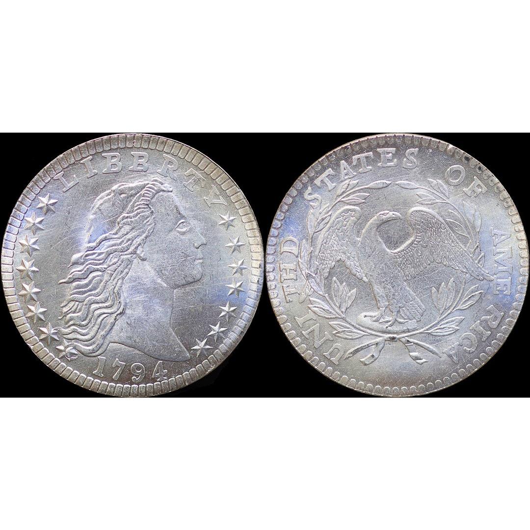 1794 Flowing Hair Early Dollar Silver Plated Coin Type 1 Uncirculated ...