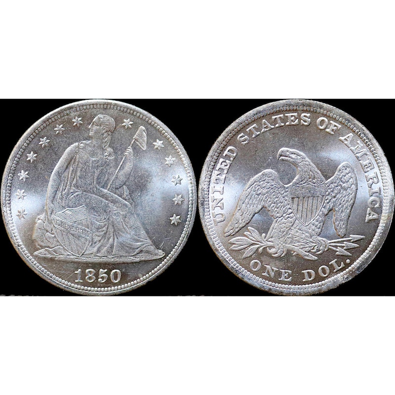 Silver Coin 1850 - Etsy