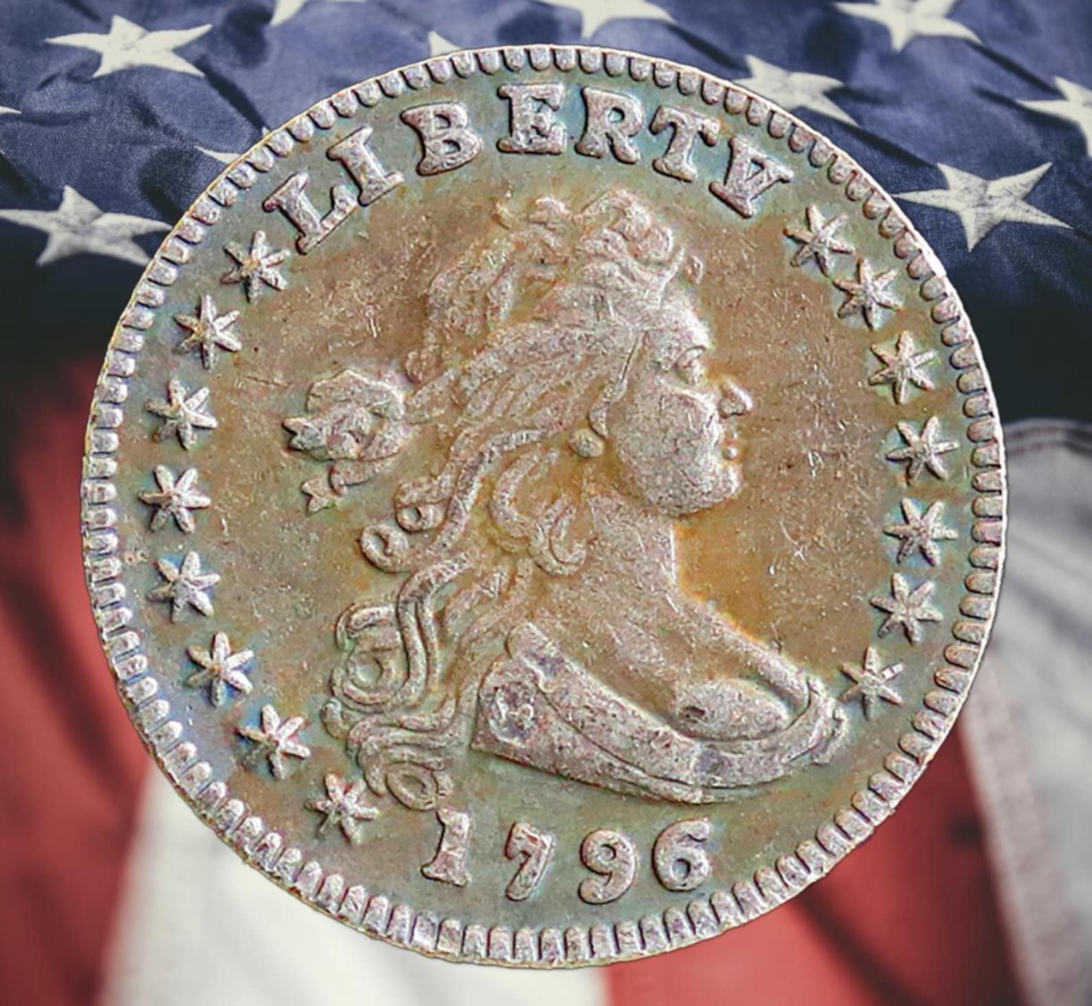 1796 Draped Bust Dime Early American Coin Silver Plated - Circulated - Etsy