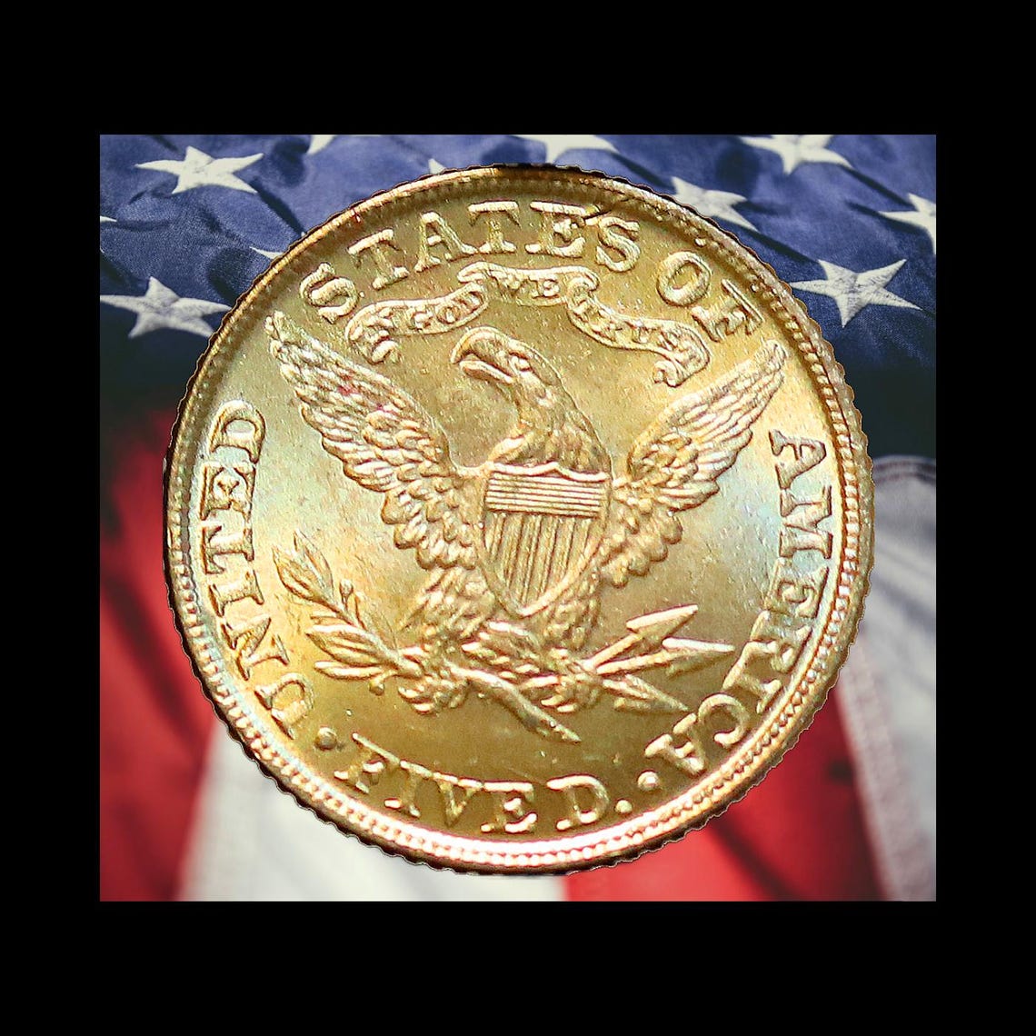 1900 Five Dollar Liberty Head Half Eagle Gold Plated Coin Modern ...
