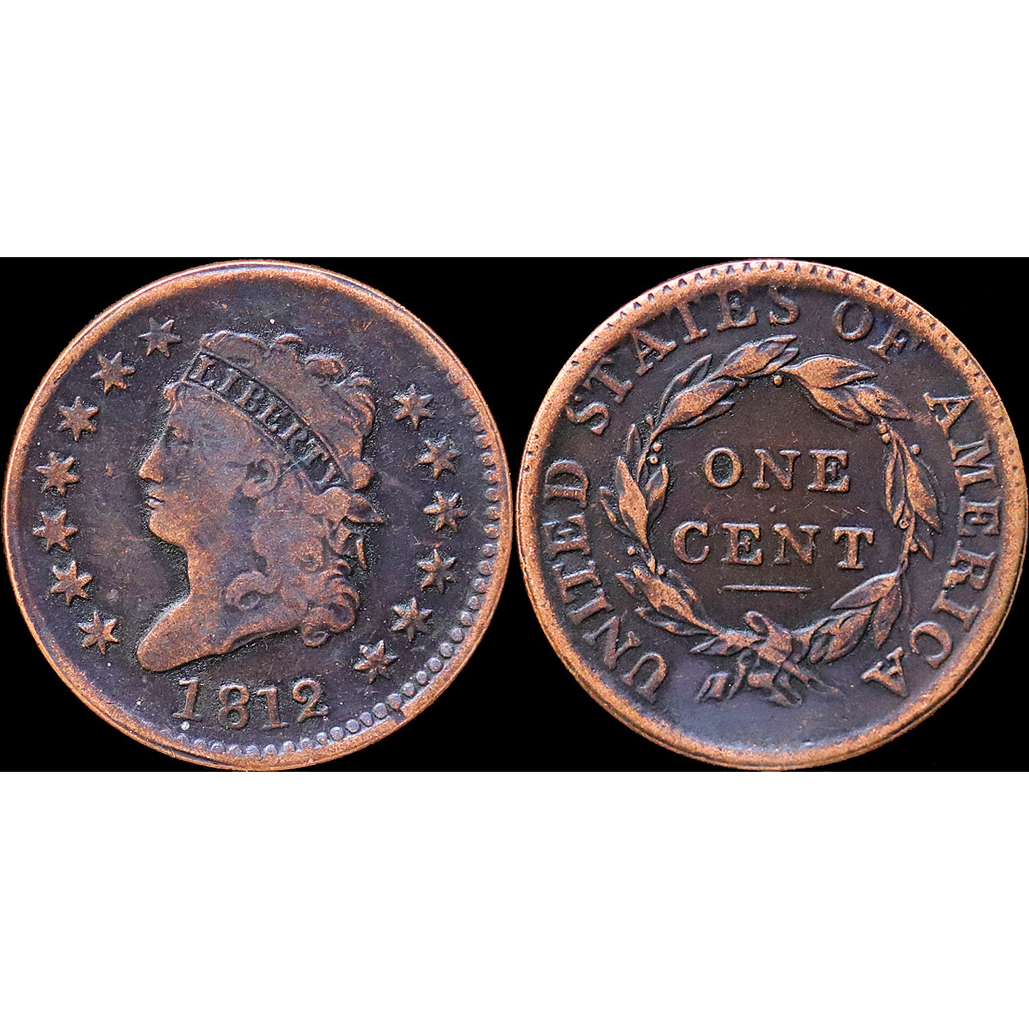 1812 Classic Head Large Cent Copper Coin Circulated - Etsy