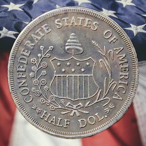 1861 Confederate Half Dollar Silver Plated Coin - Circulated - Etsy
