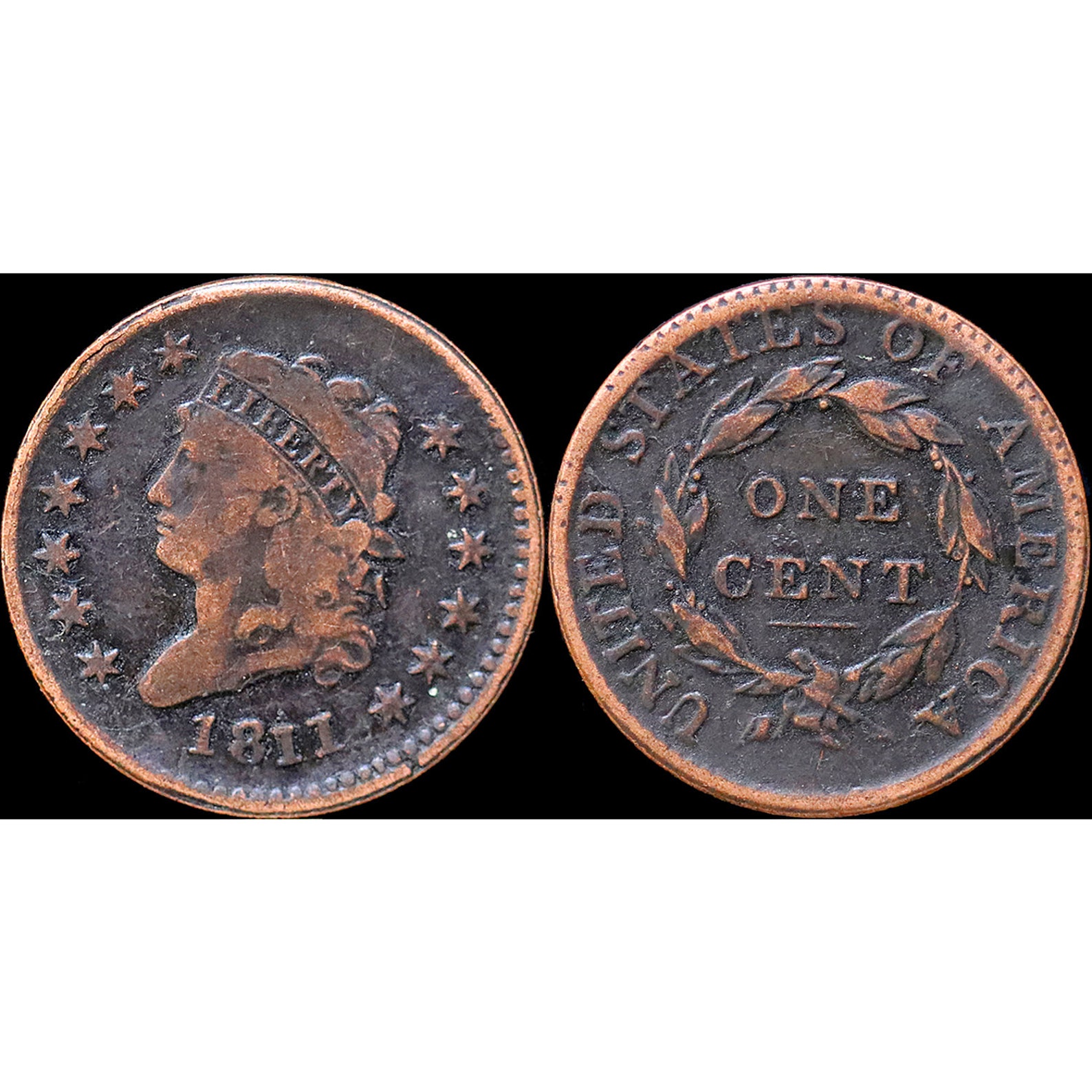 1811 Classic Head Large Cent Copper Coin - Circulated - Etsy